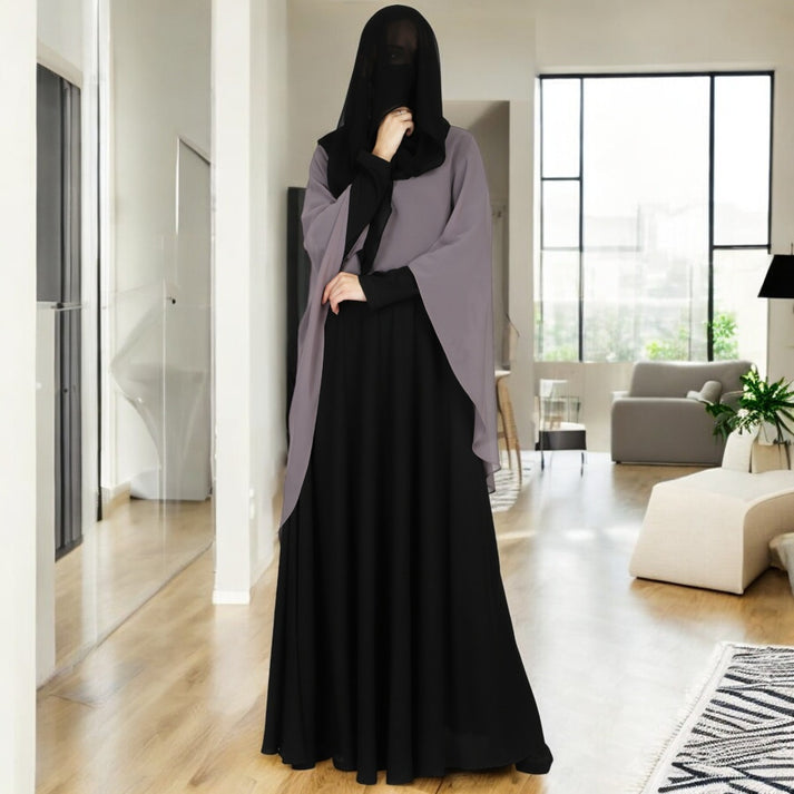 Buy Dual-Layer Abaya ? Firdaus & Georgette with Cape & Hijab ...