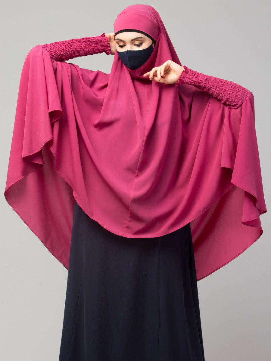 Khimar-Long Prayer Hijab With Mouth-Piece – Bashariya Arfeenz Life ...